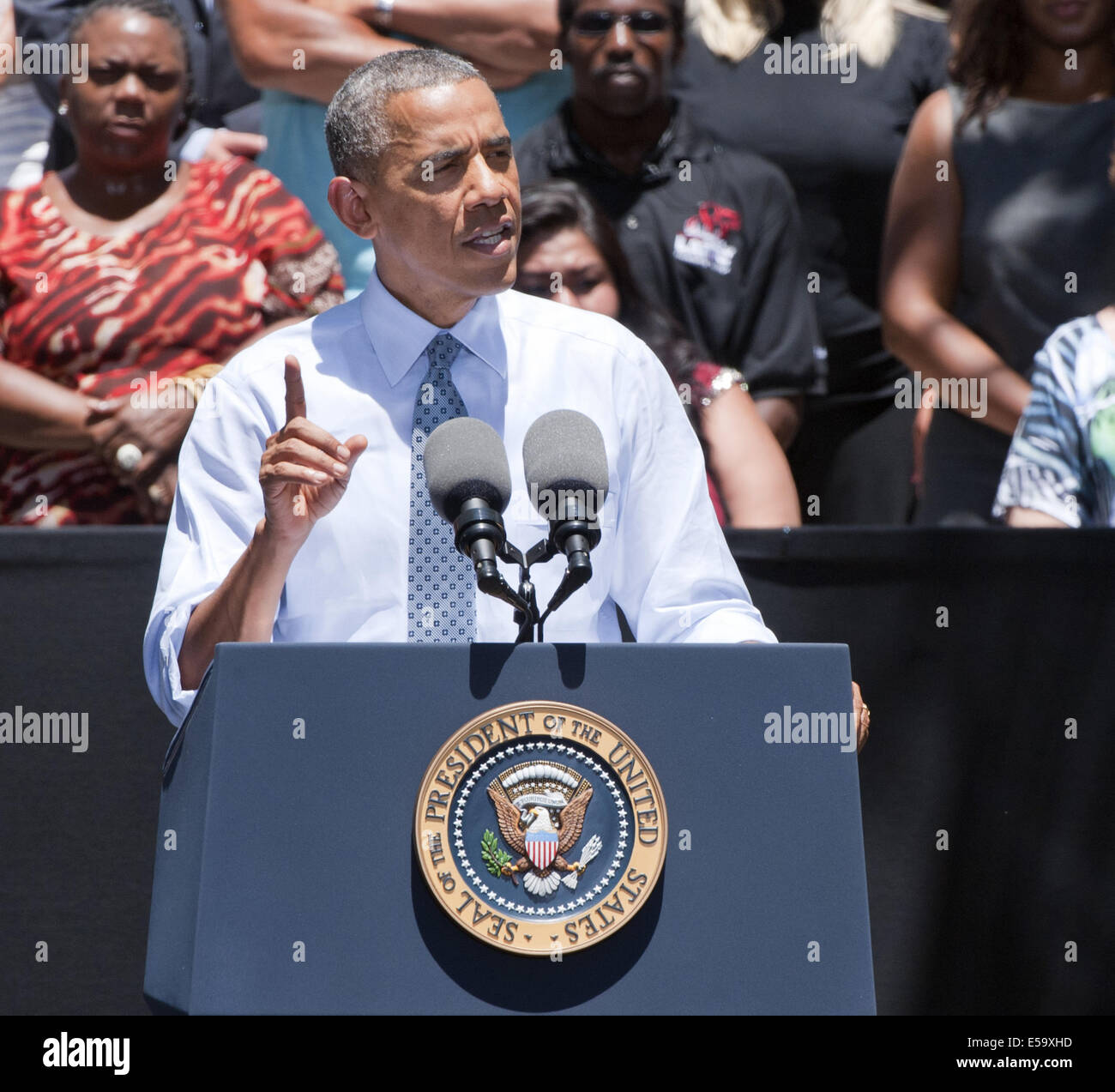 Los Angeles, California, USA. 24th July, 2014. US President Barack ...