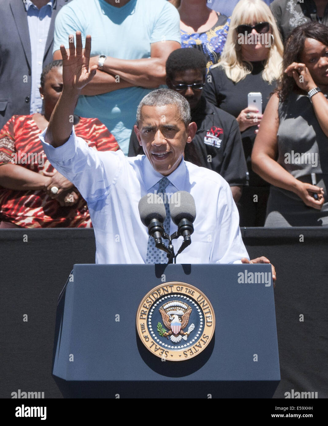 Los Angeles, California, USA. 24th July, 2014. US President Barack ...