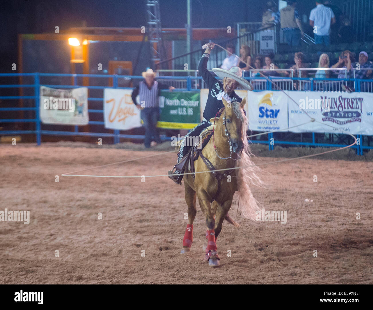 Charro Participating at the Helldorado days Rodeo , A professional ...