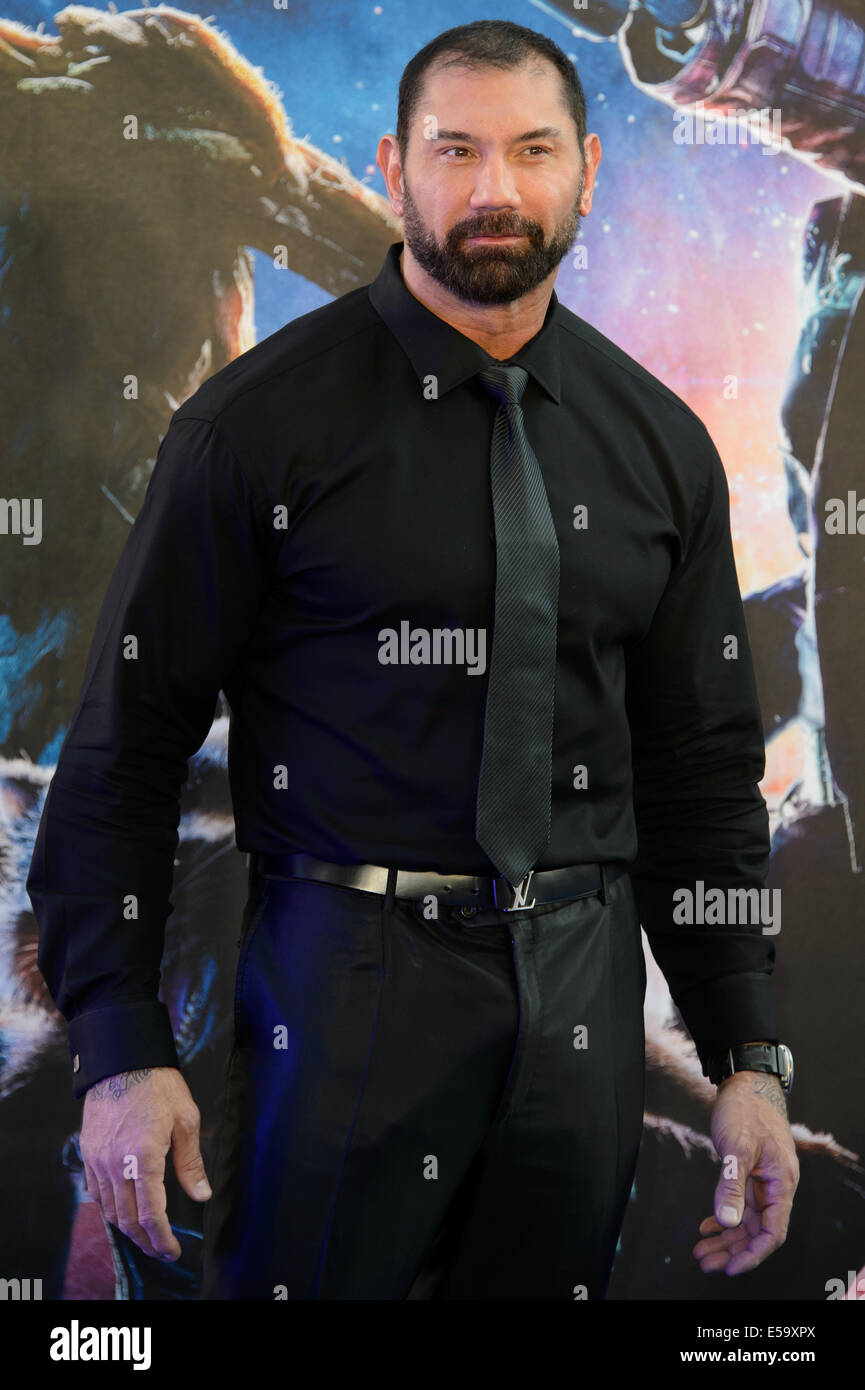 David Bautista arrives for the European Premiere of Guardians Of The ...