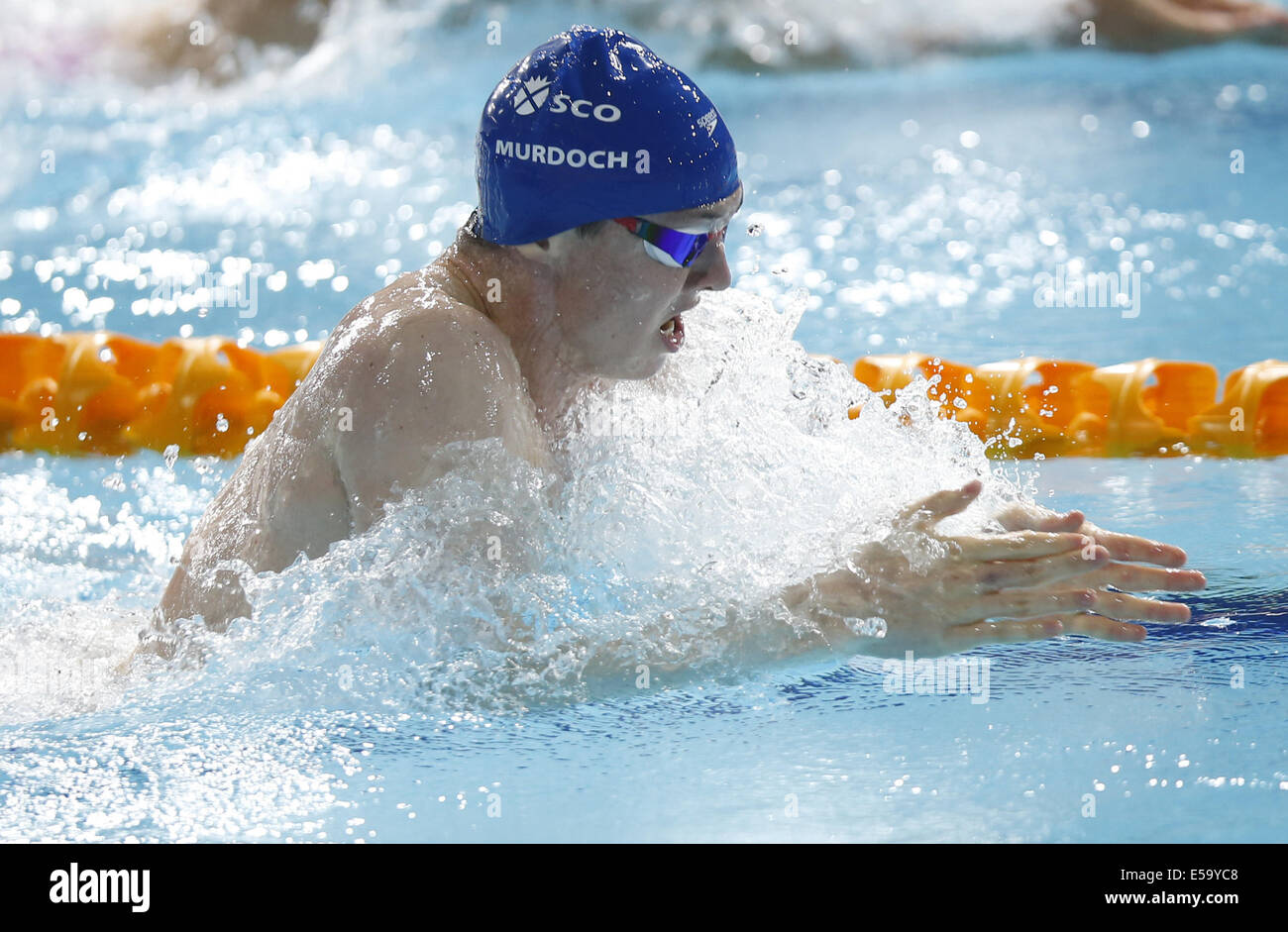 Glasgow. 24th July, 2014. Ross Murdoch of Scotland competes during Men ...