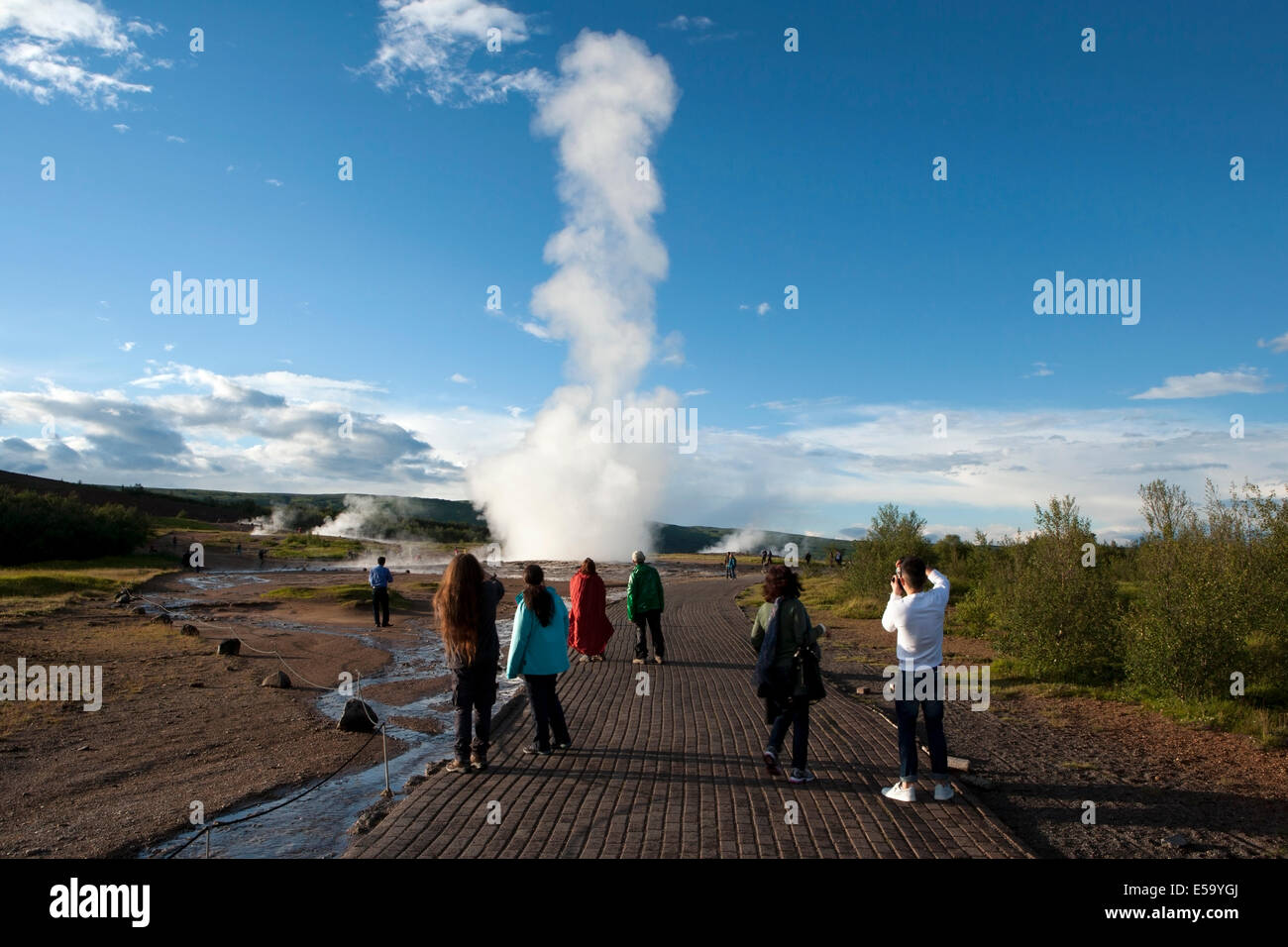 Strokkur Geysir - Golden Circle - Southwestern Iceland Stock Photo - Alamy