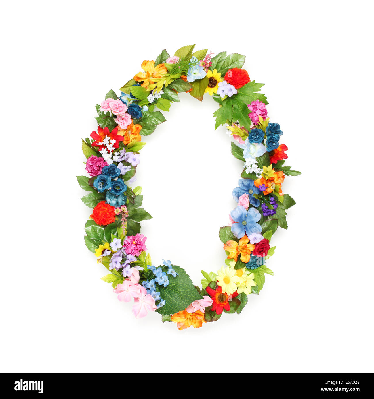 Letters made flowers grass Cut Out Stock Images & Pictures - Alamy