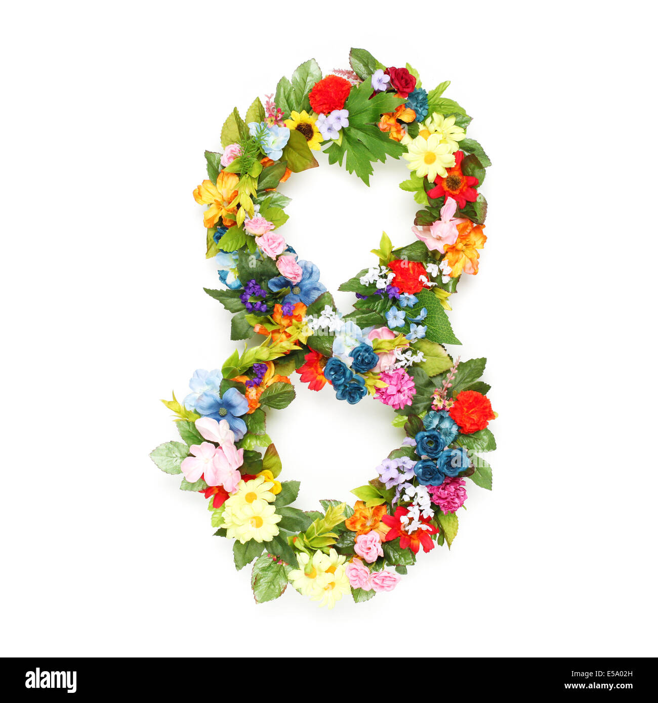 Letters made flowers grass Cut Out Stock Images & Pictures - Alamy