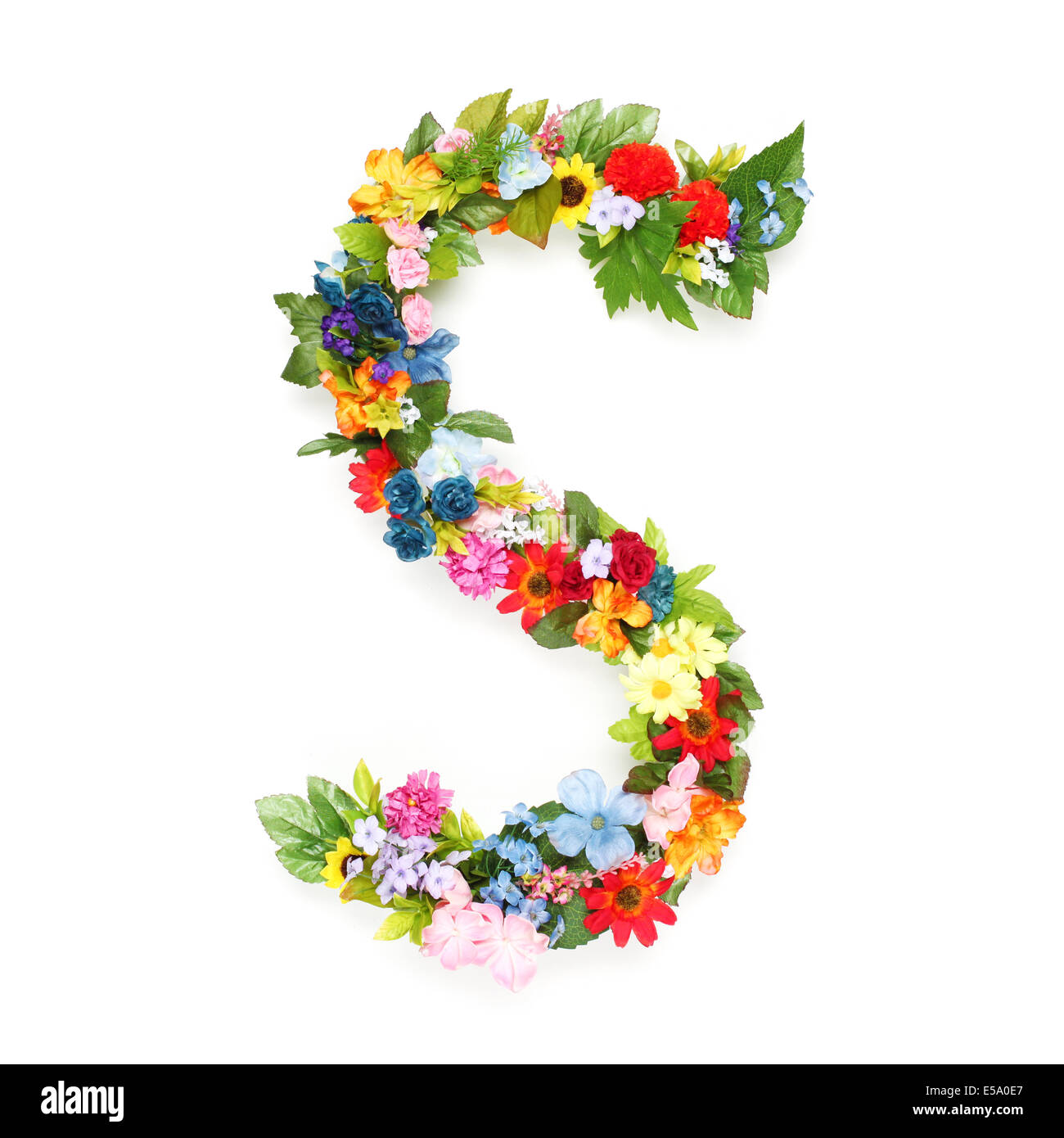 Alphabet letters color flowers hi-res stock photography and images - Alamy