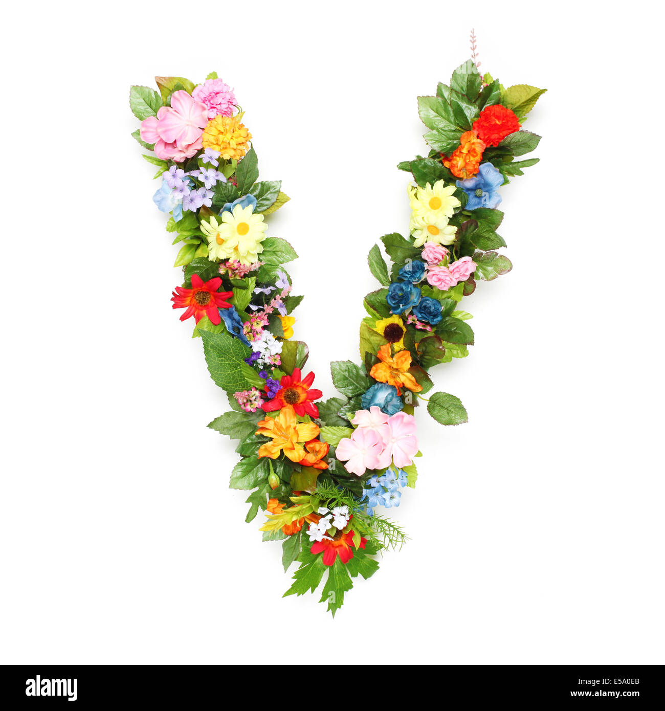 Floral Font Letter V High Resolution Stock Photography and Images - Alamy