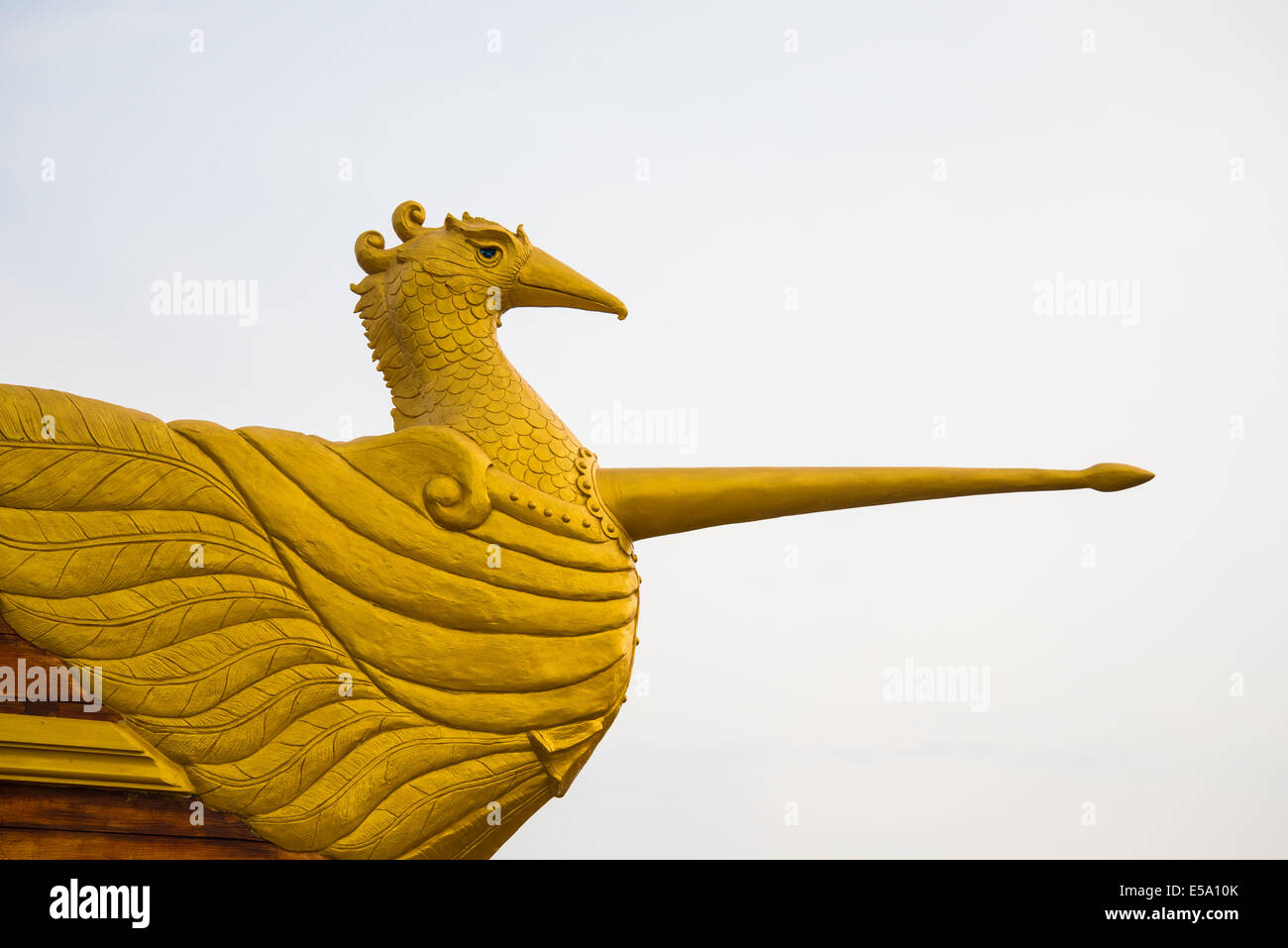 Swan statue on the bow in Thailand Stock Photo - Alamy