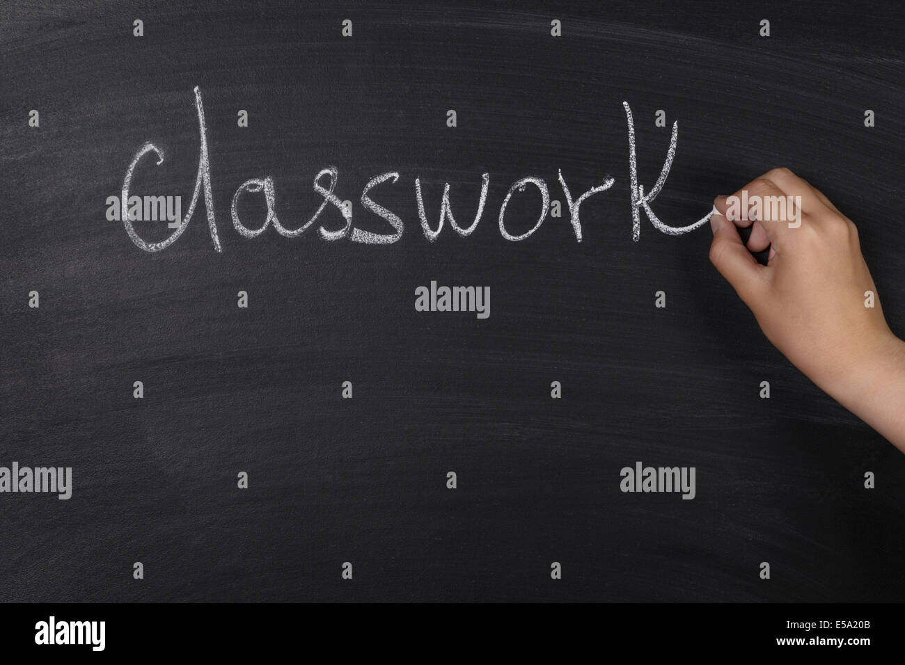 classwork word on blackboard, school theme Stock Photo - Alamy
