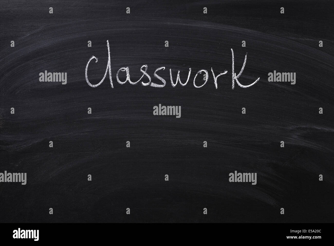 classwork word on blackboard, school theme Stock Photo - Alamy