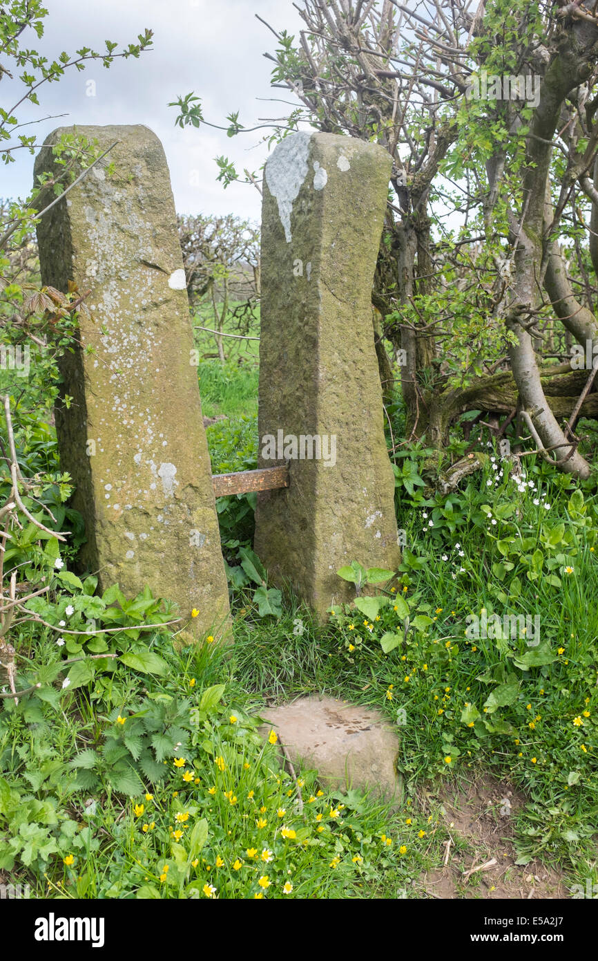 Squeeze stile, Galgate, Lancashire Stock Photo - Alamy