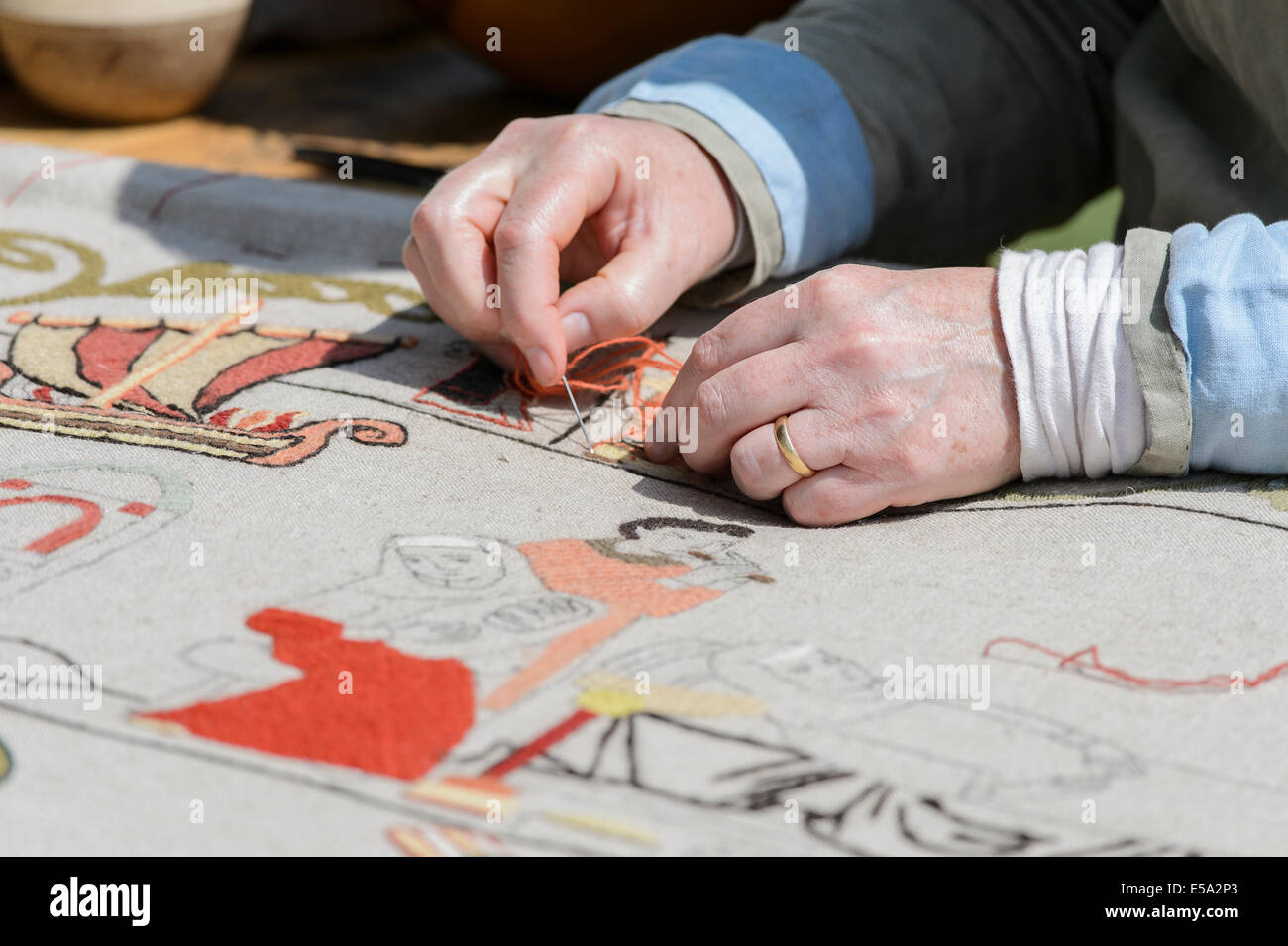 A re-enactment from a Saxon scene (1020AD) by the Sussex based re ...