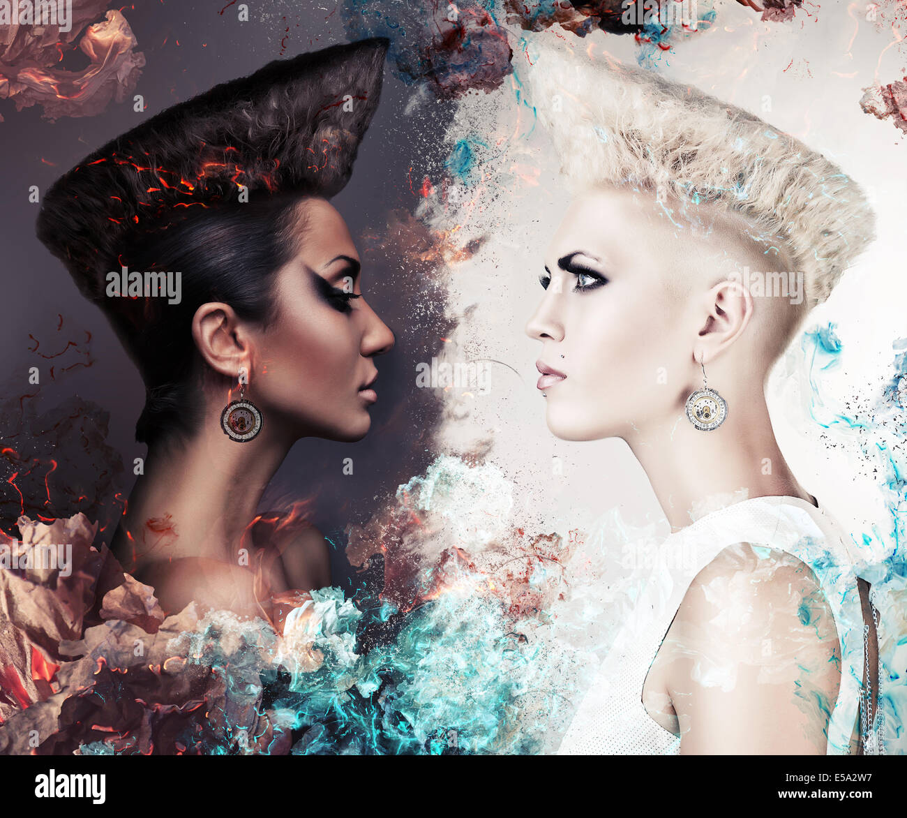 evil and good women Stock Photo - Alamy