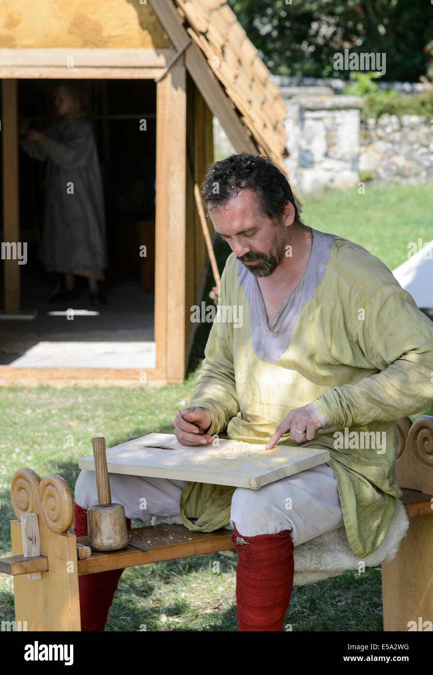 A re-enactment from a Saxon scene (1020AD) by the Sussex based re ...