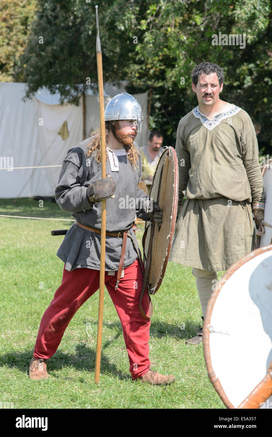 A re-enactment from a Saxon scene (1020AD) by the Sussex based re ...