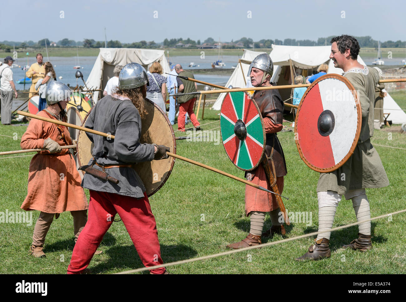 A re-enactment from a Saxon scene (1020AD) by the Sussex based re ...