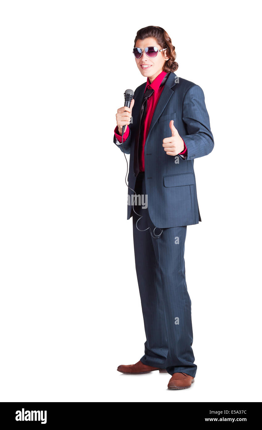 Singer with glasses Cut Out Stock Images & Pictures - Alamy