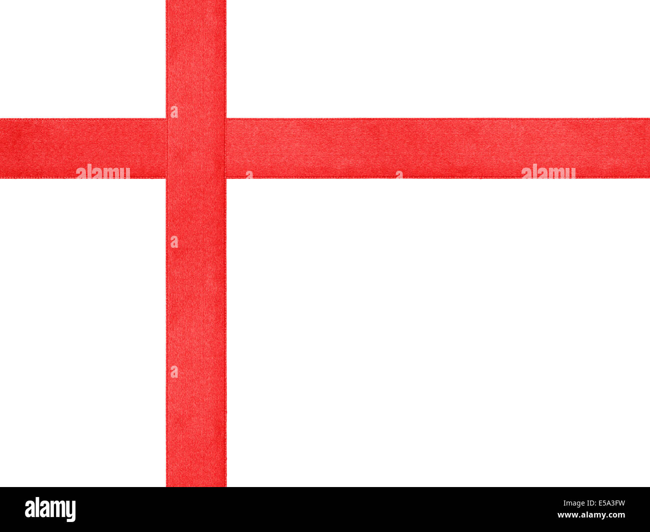 red ribbon cross template isolated, just put bow on it Stock Photo - Alamy