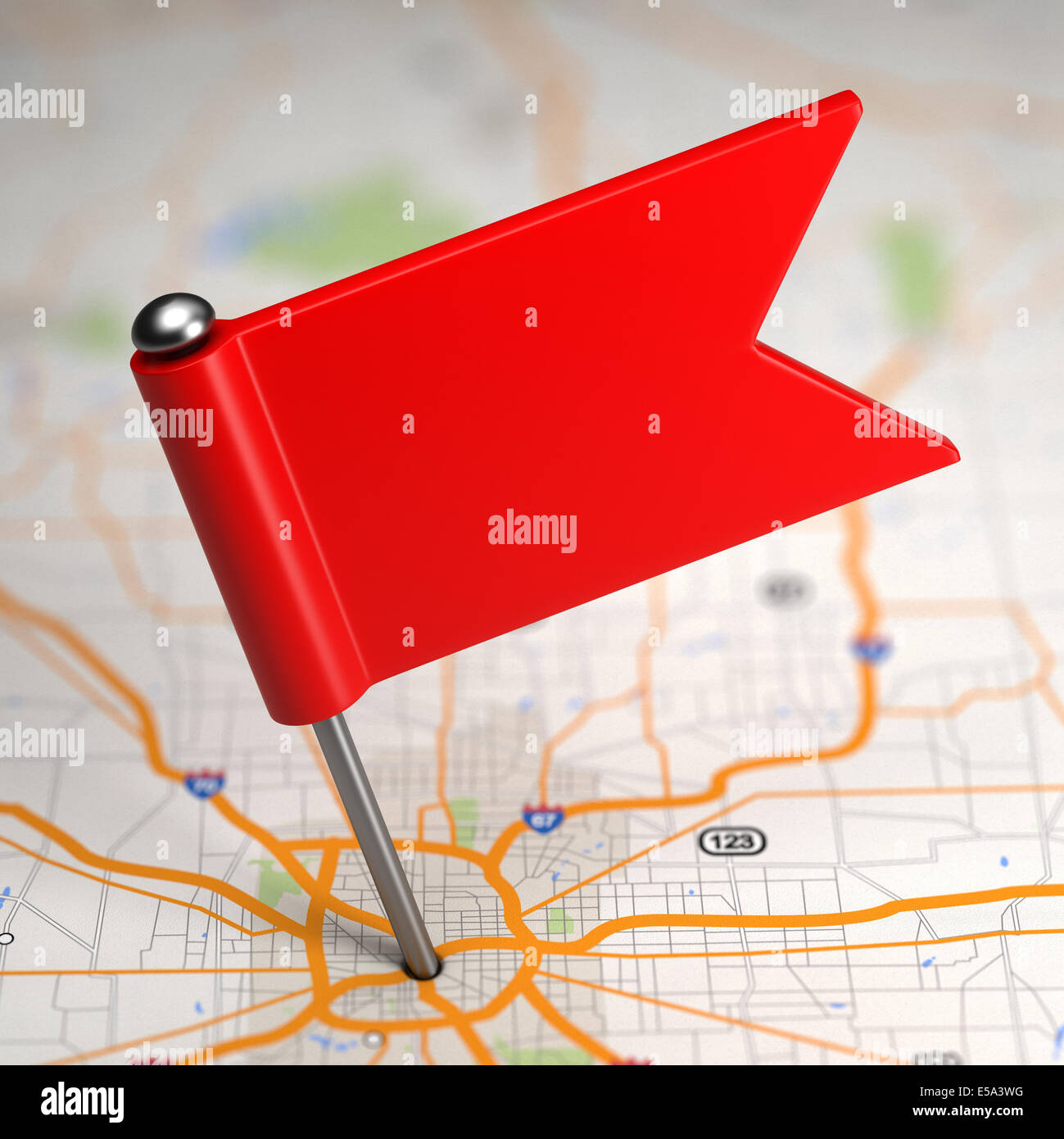 Blank Small Flag on a Map Background Stock Photo - Alamy