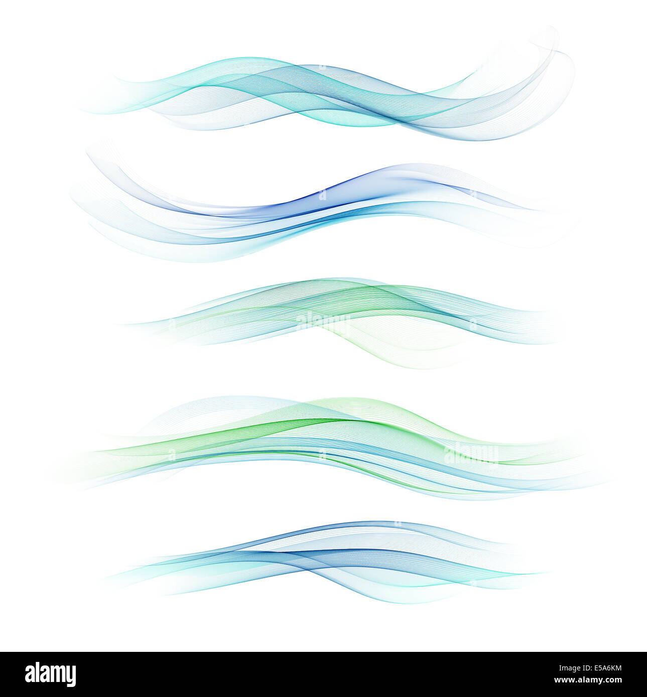 Set Of Abstract Waved Design Stock Photo - Alamy