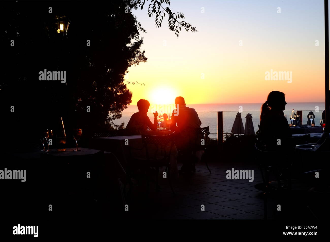 Dining on terrace hi-res stock photography and images - Alamy