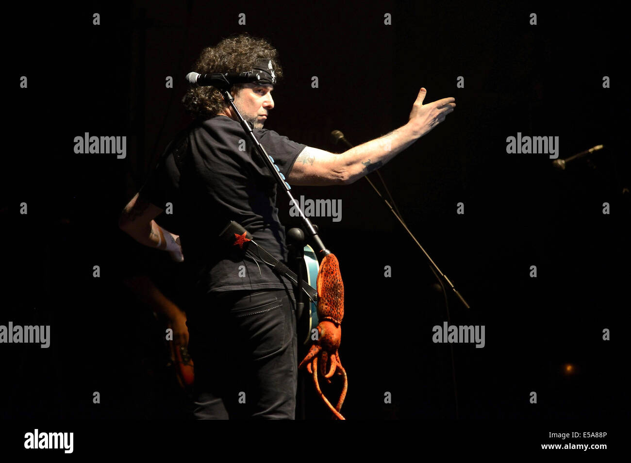 Andres Calamaro performs during his Bohemio-Tour on July 23, 2014 at La ...