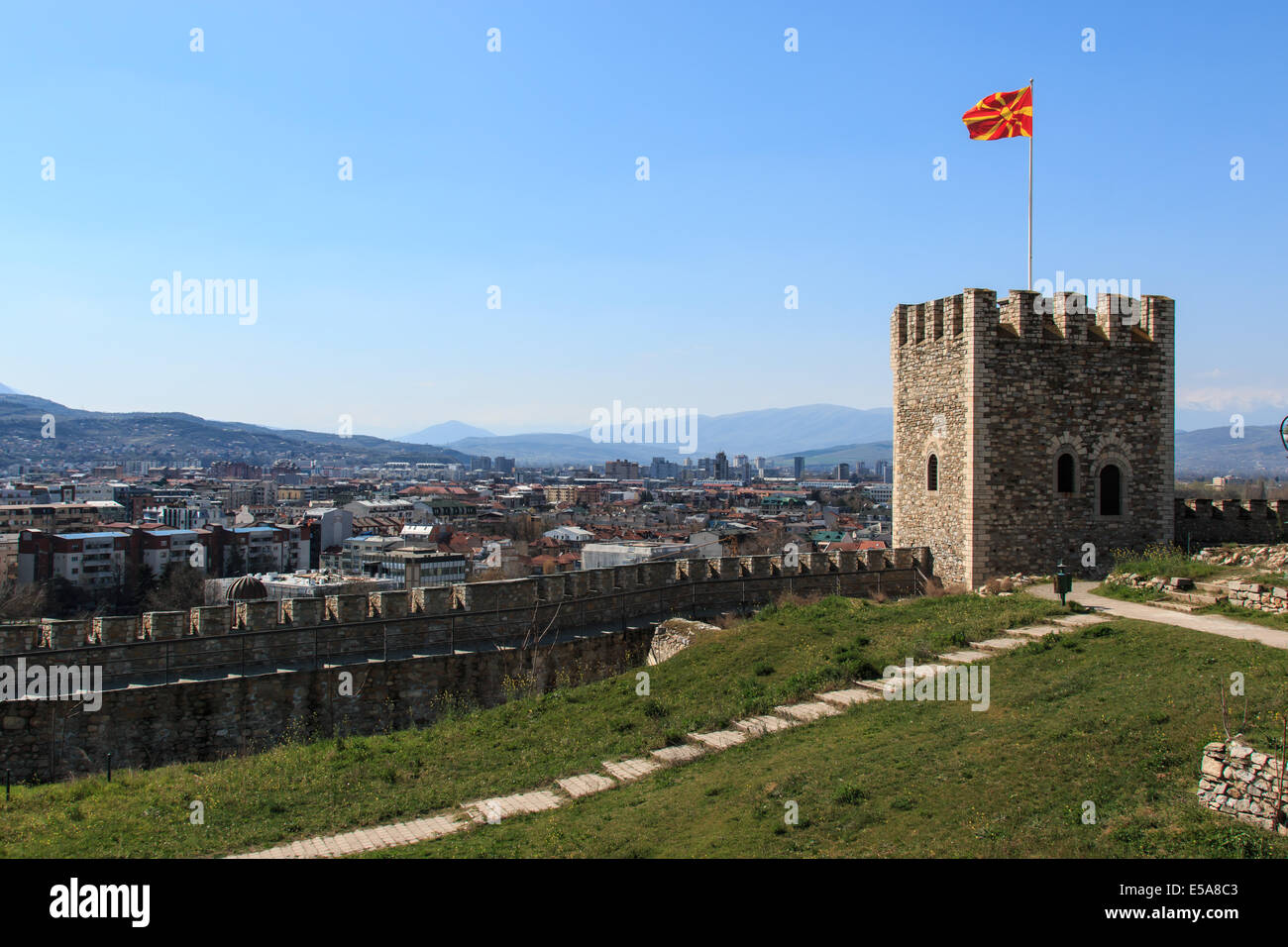 Skopje fortress, Castel, Fyrom Stock Photo - Alamy