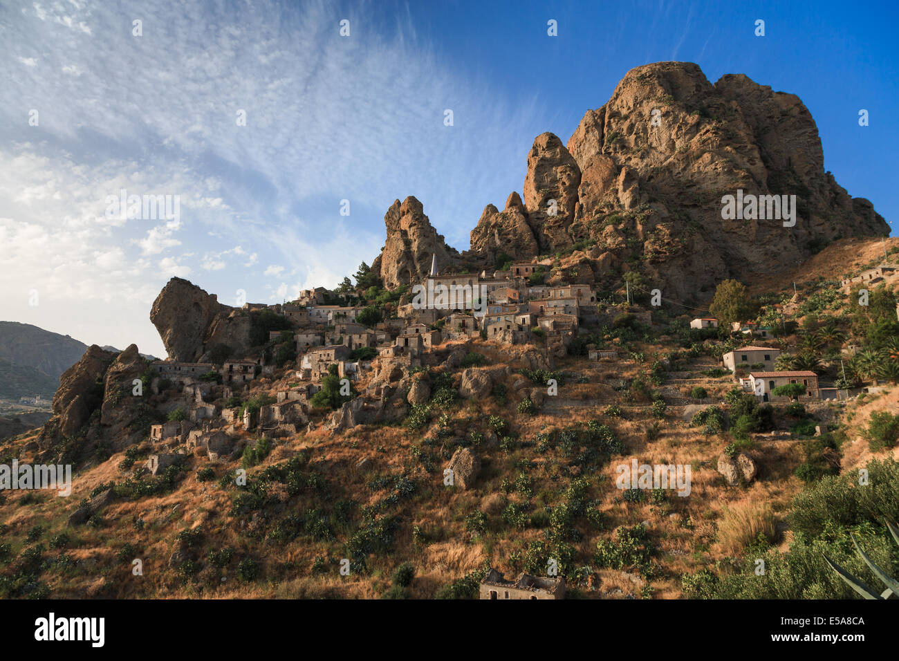 Pentidattilo, a ghost village in Calabria, Italy Stock Photo - Alamy