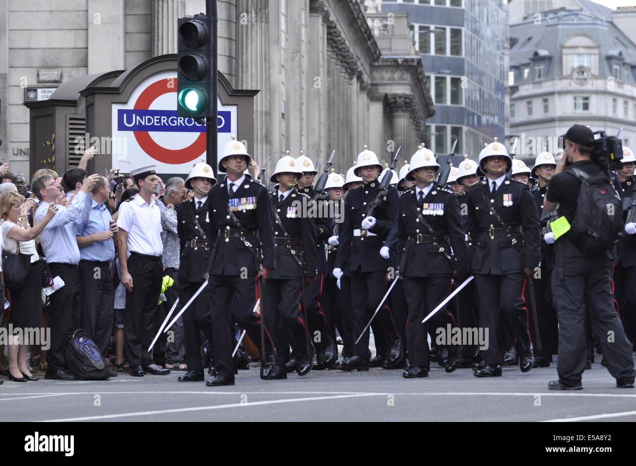 Royal marines 350th anniversary parade hi-res stock photography and ...