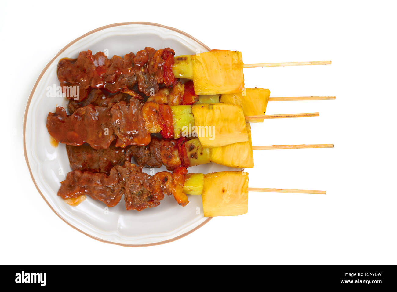 Beef skewer Cut Out Stock Images & Pictures - Alamy