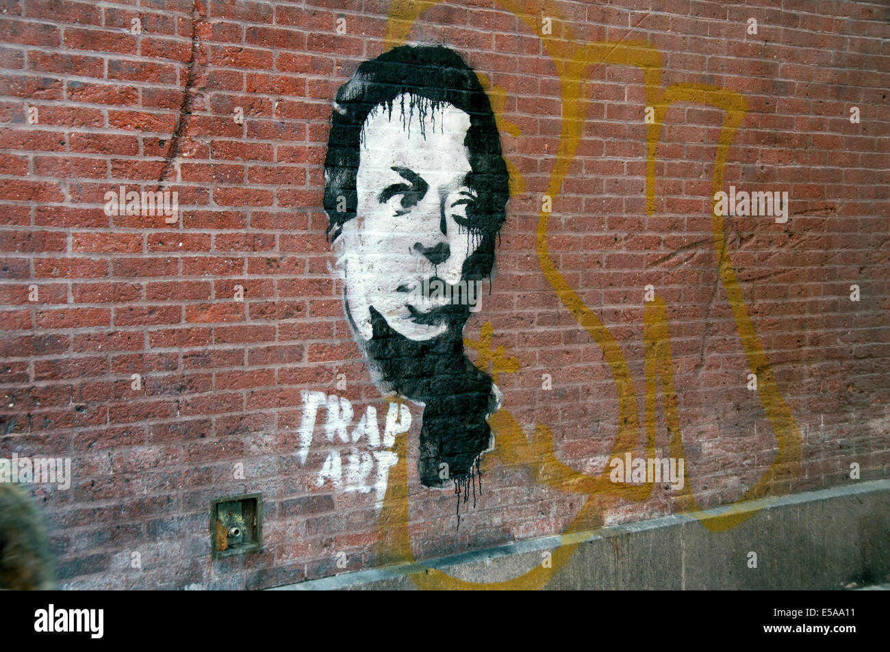 'Trap Art' street art in an alleyway off Lafayette Street New York City ...