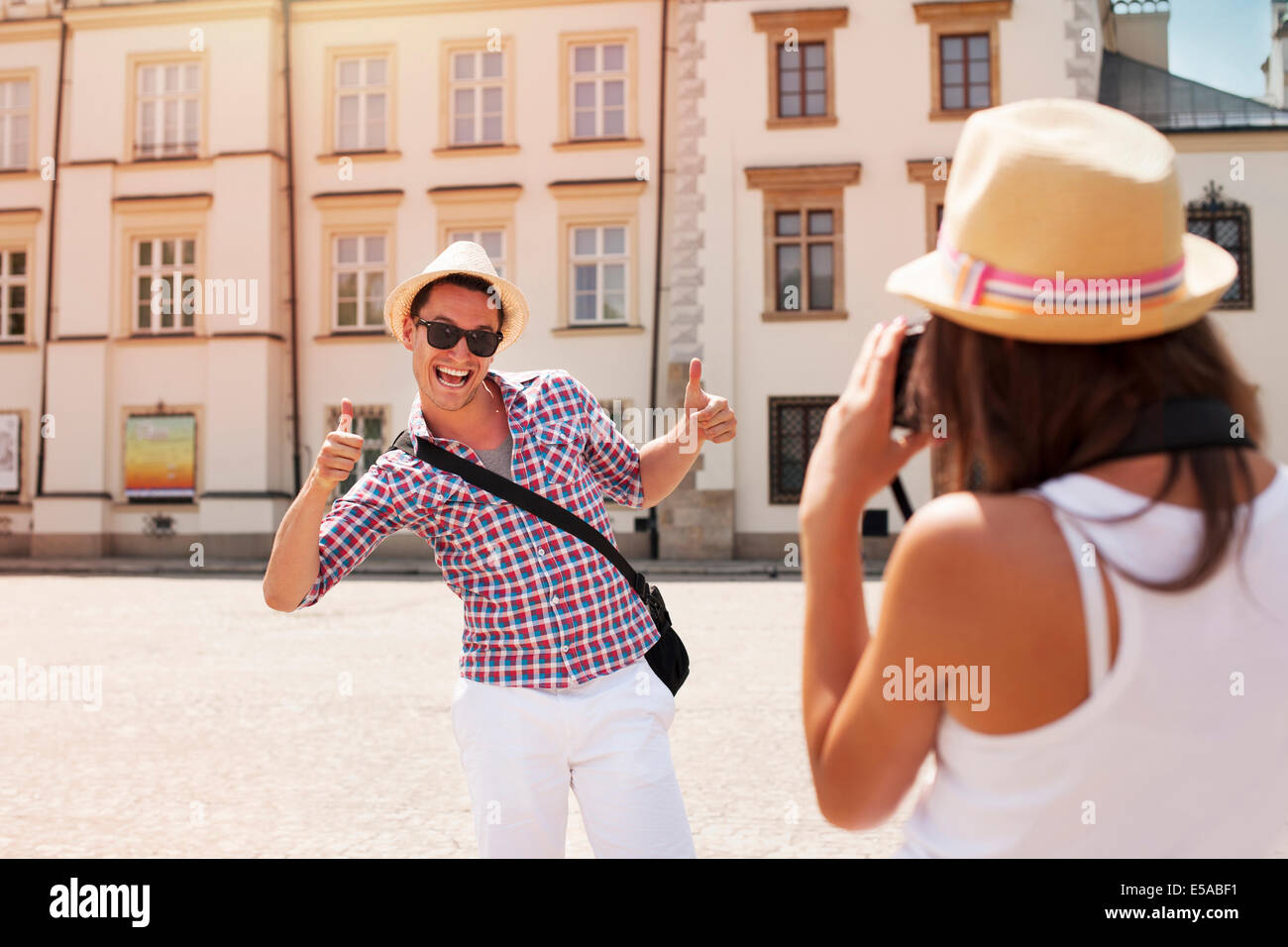 Funny tourist camera posing hi-res stock photography and images - Alamy
