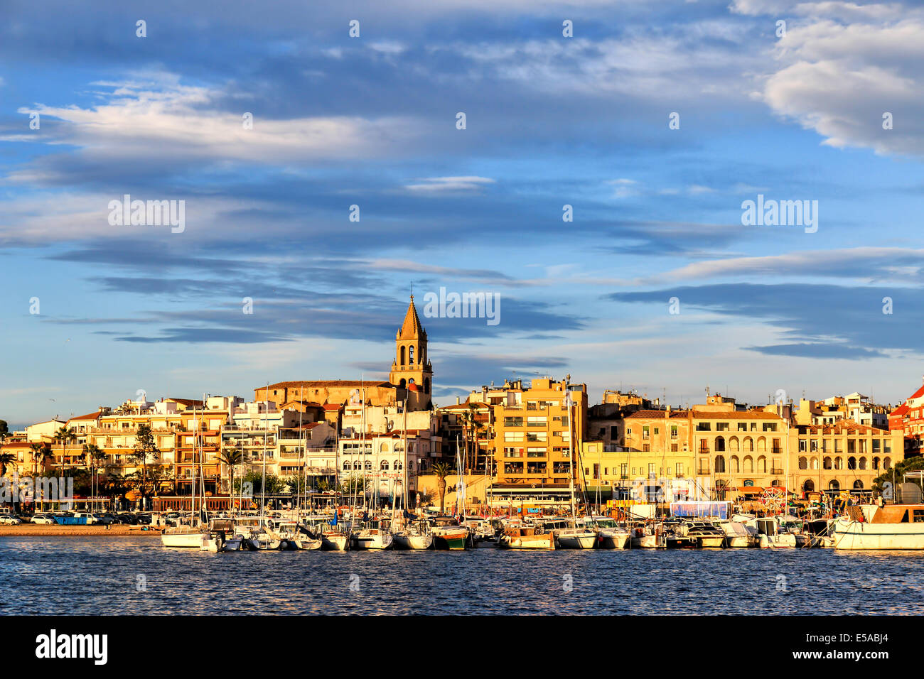 Nice small town in Spain (Palamos Stock Photo - Alamy