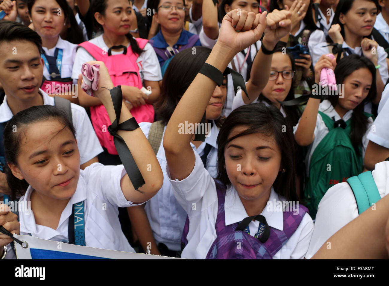 Manila, Philippines. 25th July, 2014. Various students and professors ...