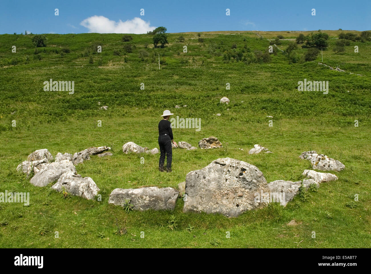 Yockenthwaite Stone Circle Langstrothdale valley in the Yorkshire Dales ...