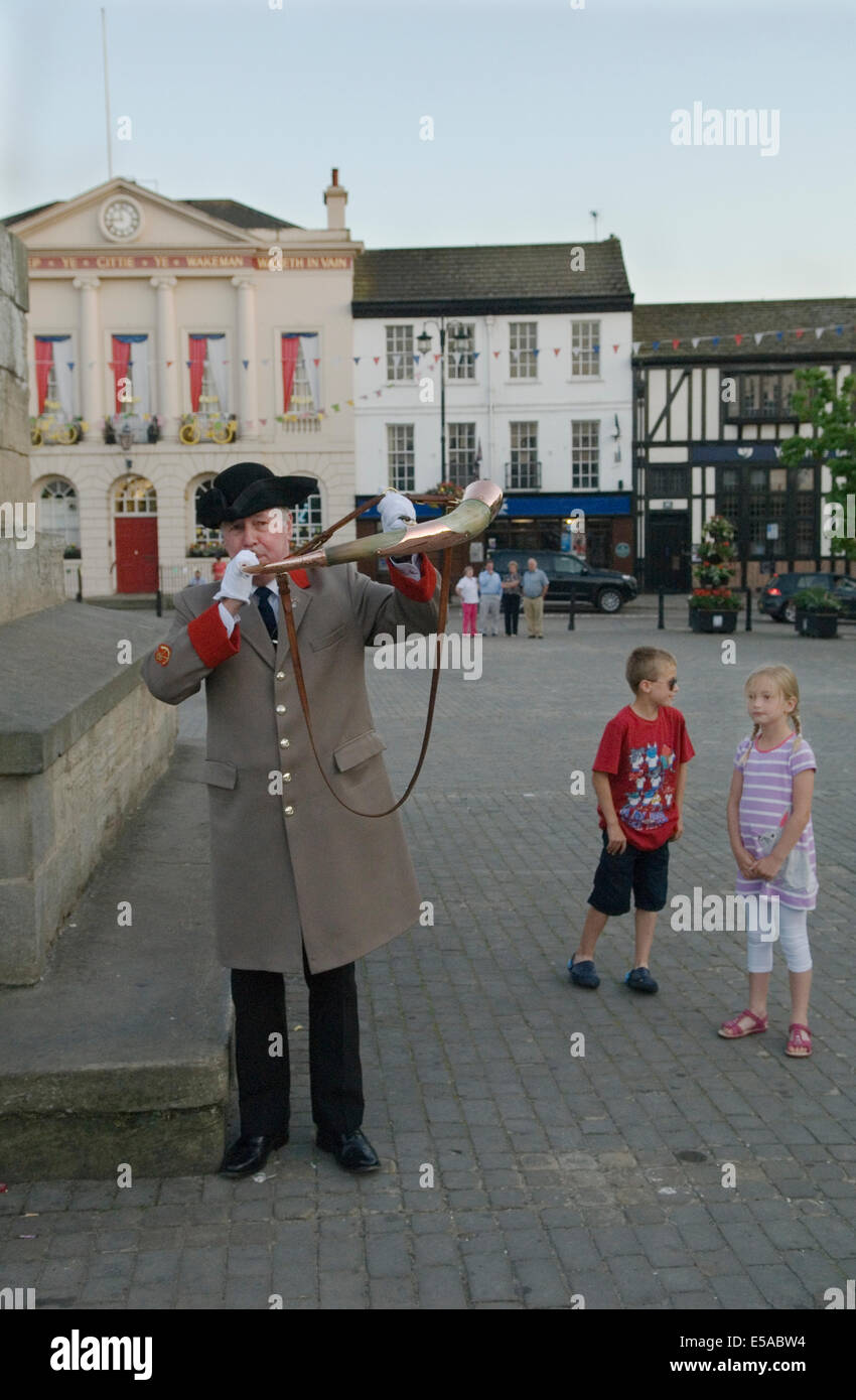 Ripon Hornblower George Pickles Setting the Watch, sounds the ancient ...
