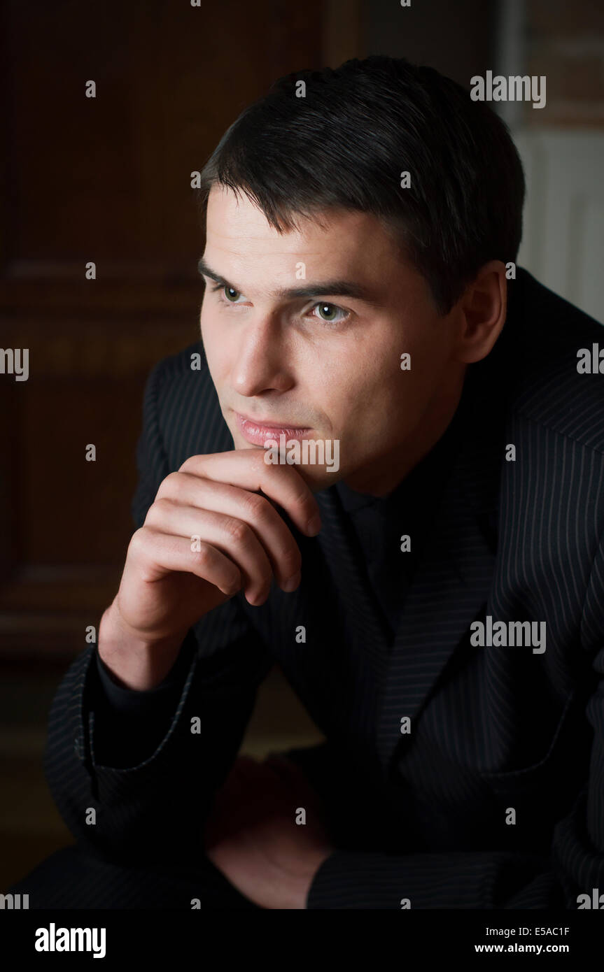 Portrait of handsome man, Debica, Poland Stock Photo - Alamy