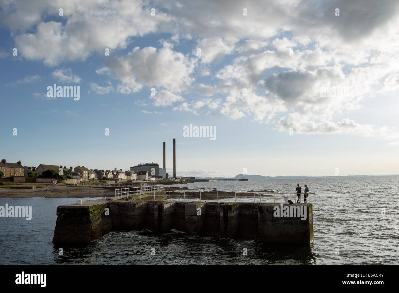 Looking from Port Seton towards Cockenzie Power Station, East Lothian ...