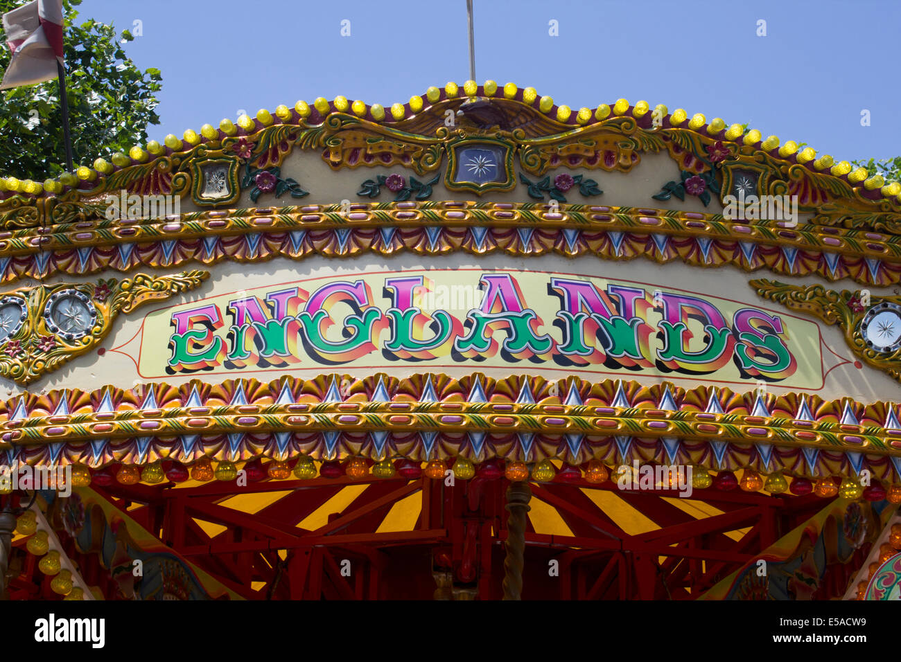 Carousel with wording Englands Stock Photo - Alamy