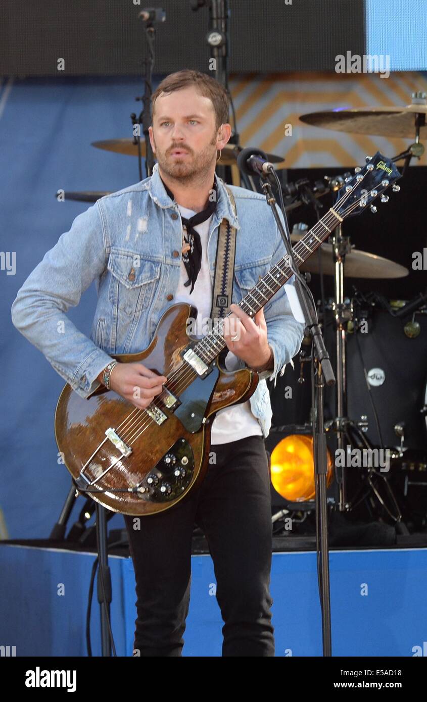 New York, NY, USA. 25th July, 2014. Kings of Leon, Caleb Followill on ...