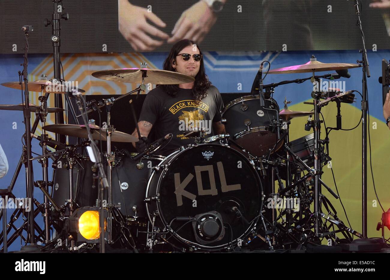 New York, NY, USA. 25th July, 2014. Kings of Leon, Nathan Followill on ...