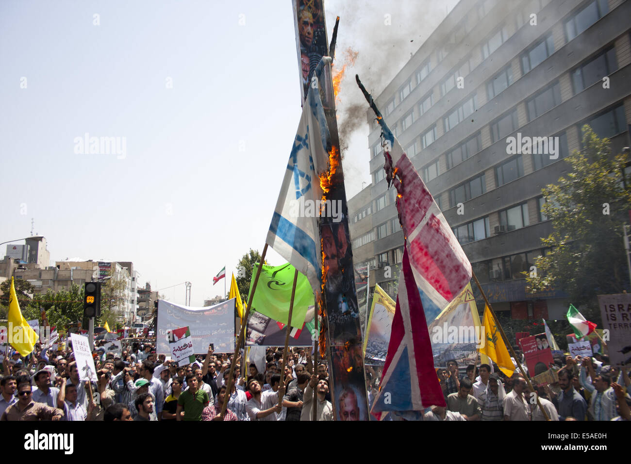 Tehran, Iran. 25th July, 2014. The Quds day rally held in Tehran. Quds ...