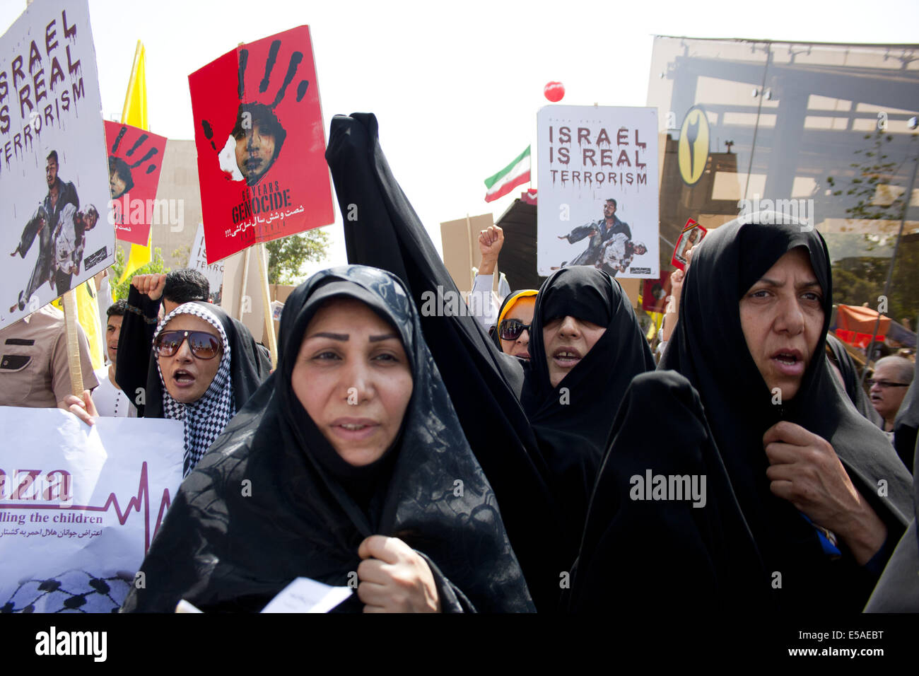 Tehran, Iran. 25th July, 2014. The Quds day rally held in Tehran. Quds ...