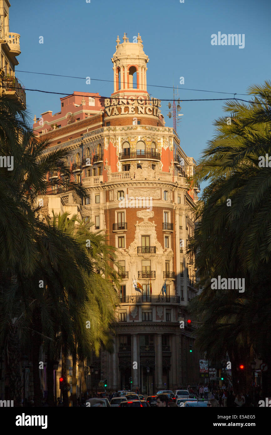 Valencia Spain architecture evening sunlight cityscape Stock Photo - Alamy