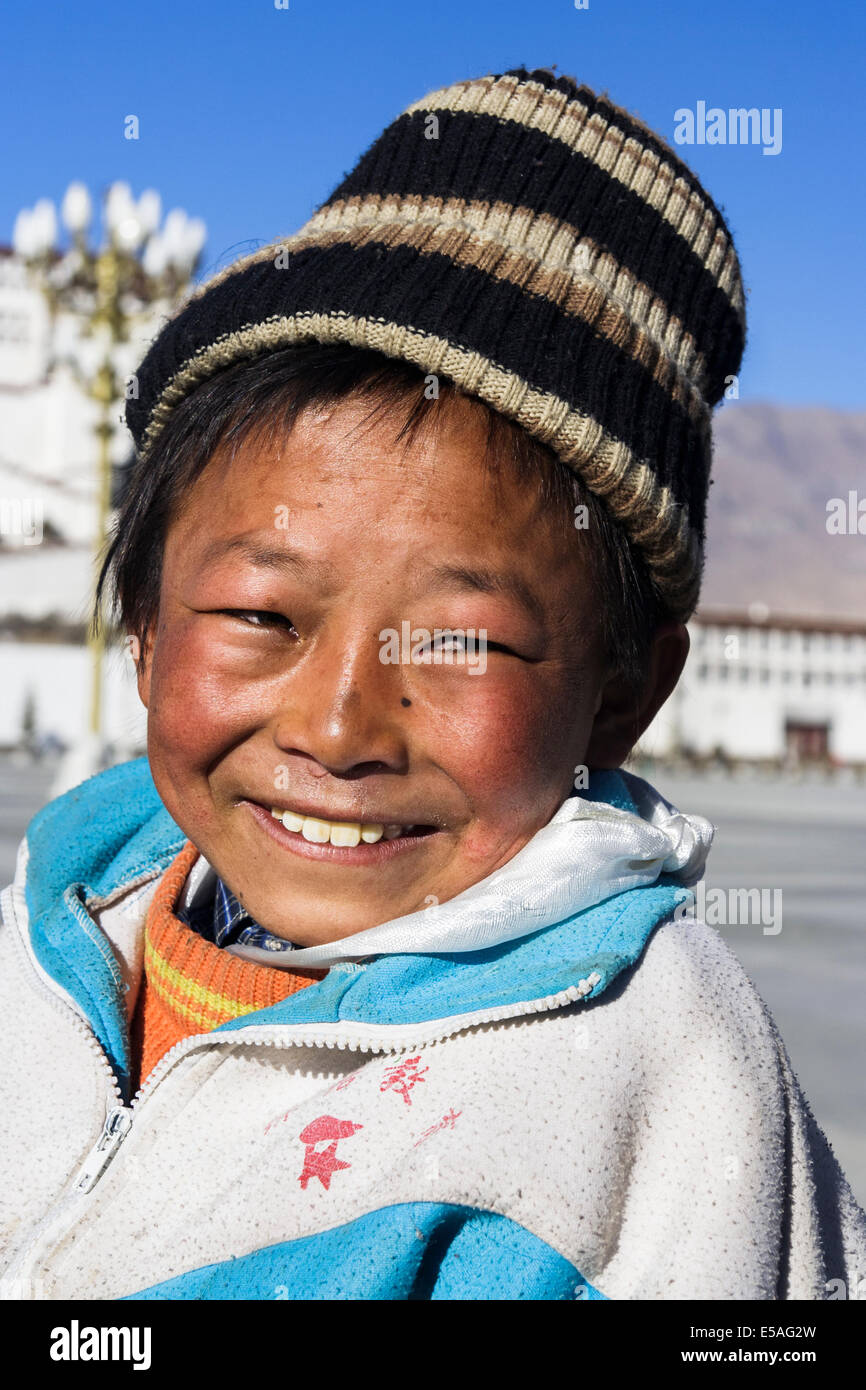 Tibetan child portrait. Lhasa, Tibet Stock Photo - Alamy