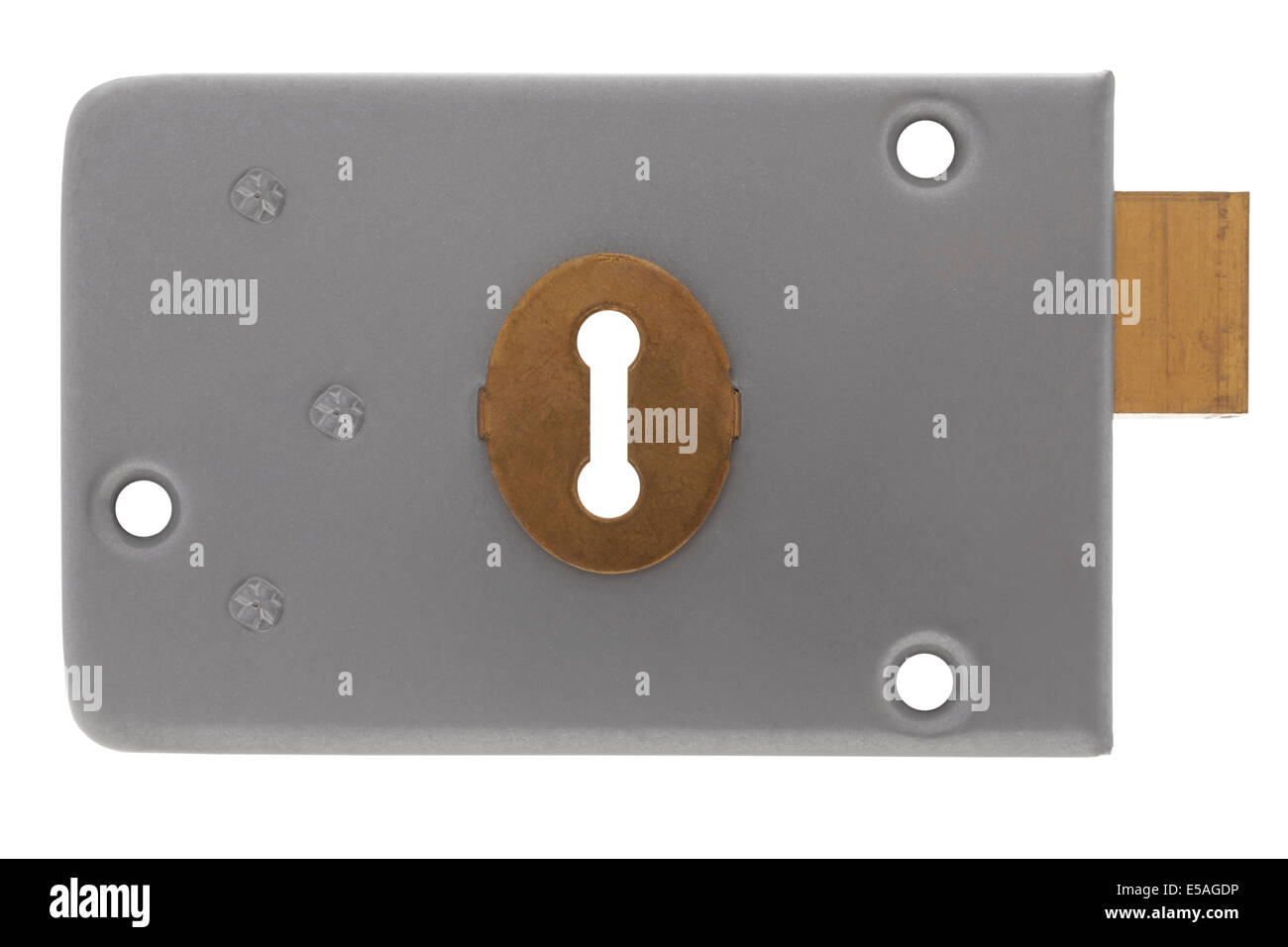 Rim sash lock on white background Stock Photo - Alamy