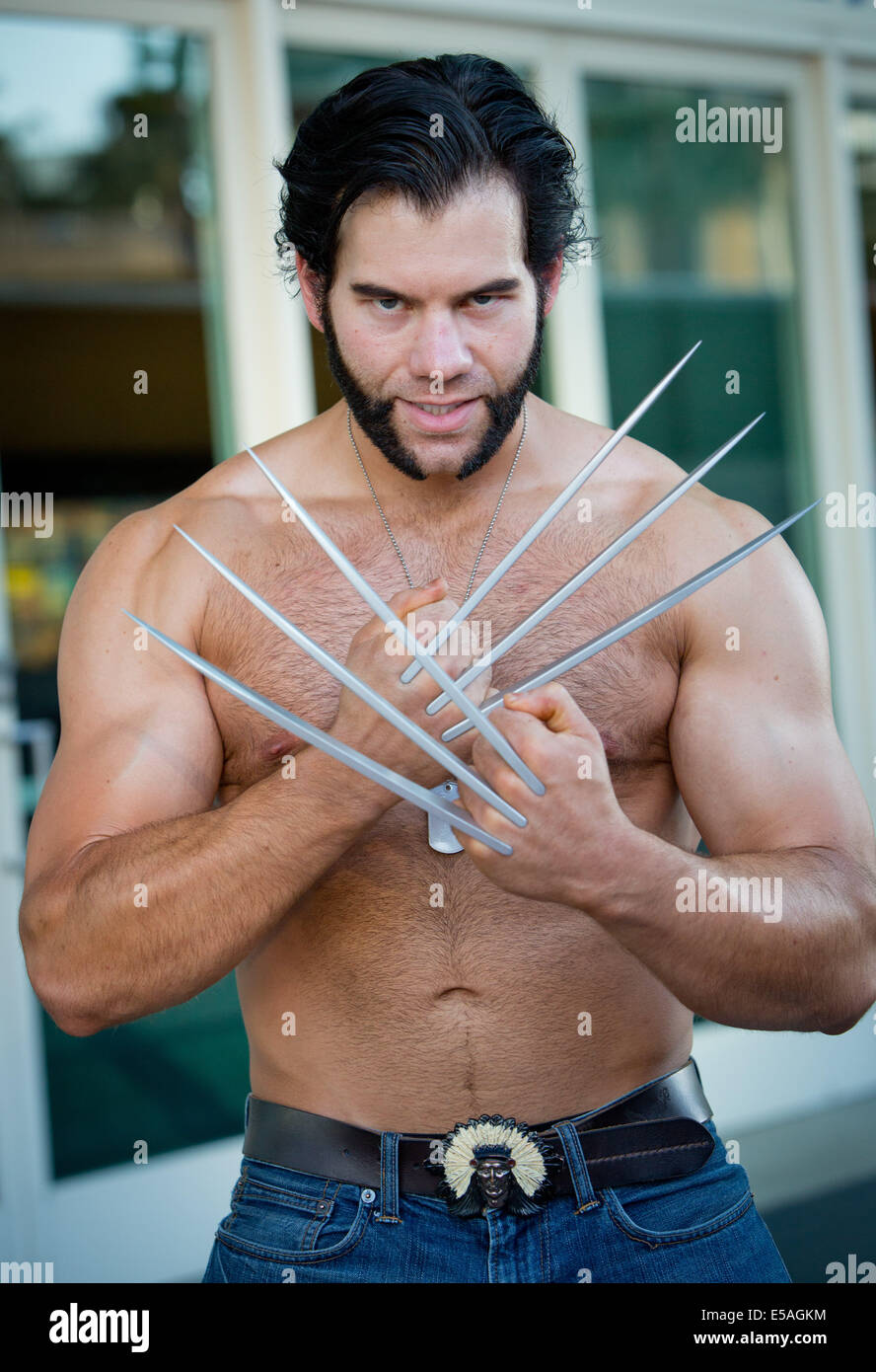 Cosplayer at the Comic-Con, an annually exhibition about anime, manga ...