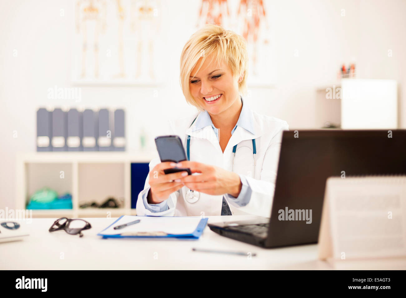 Busy doctor at her office Debica, Poland Stock Photo - Alamy