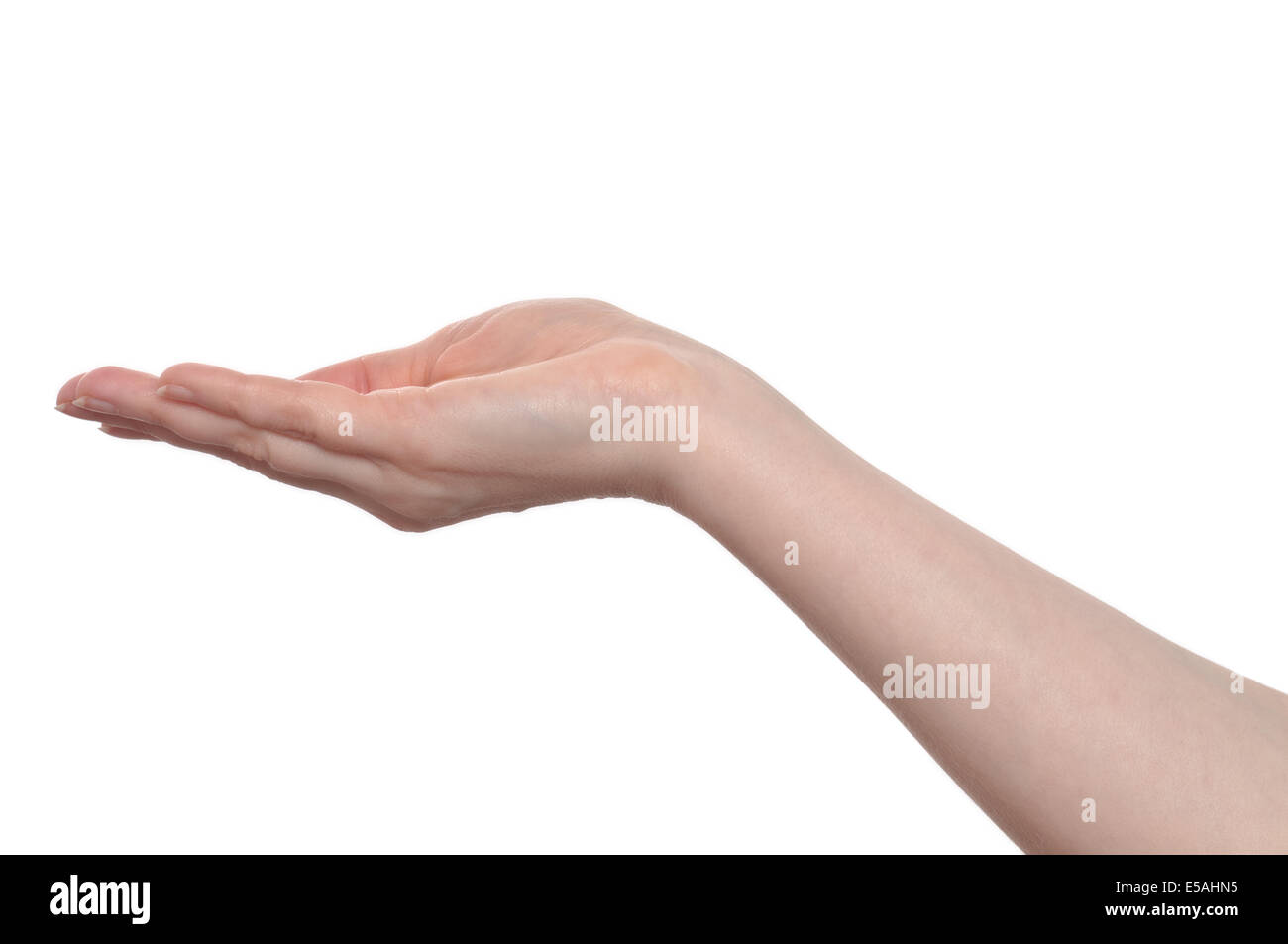 Isolated horizontal hand with arm Stock Photo - Alamy