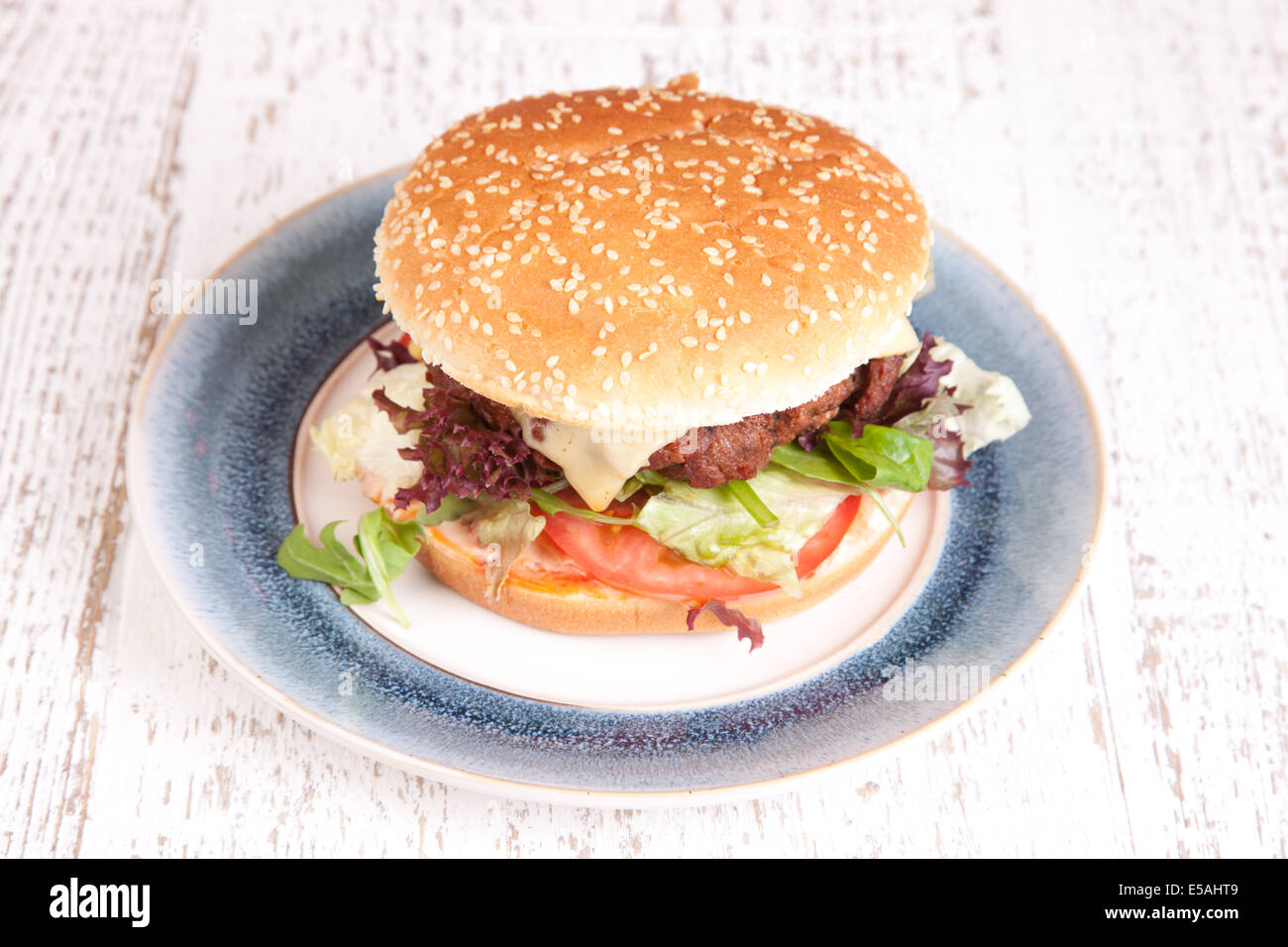 Cheeseburger on white hi-res stock photography and images - Alamy