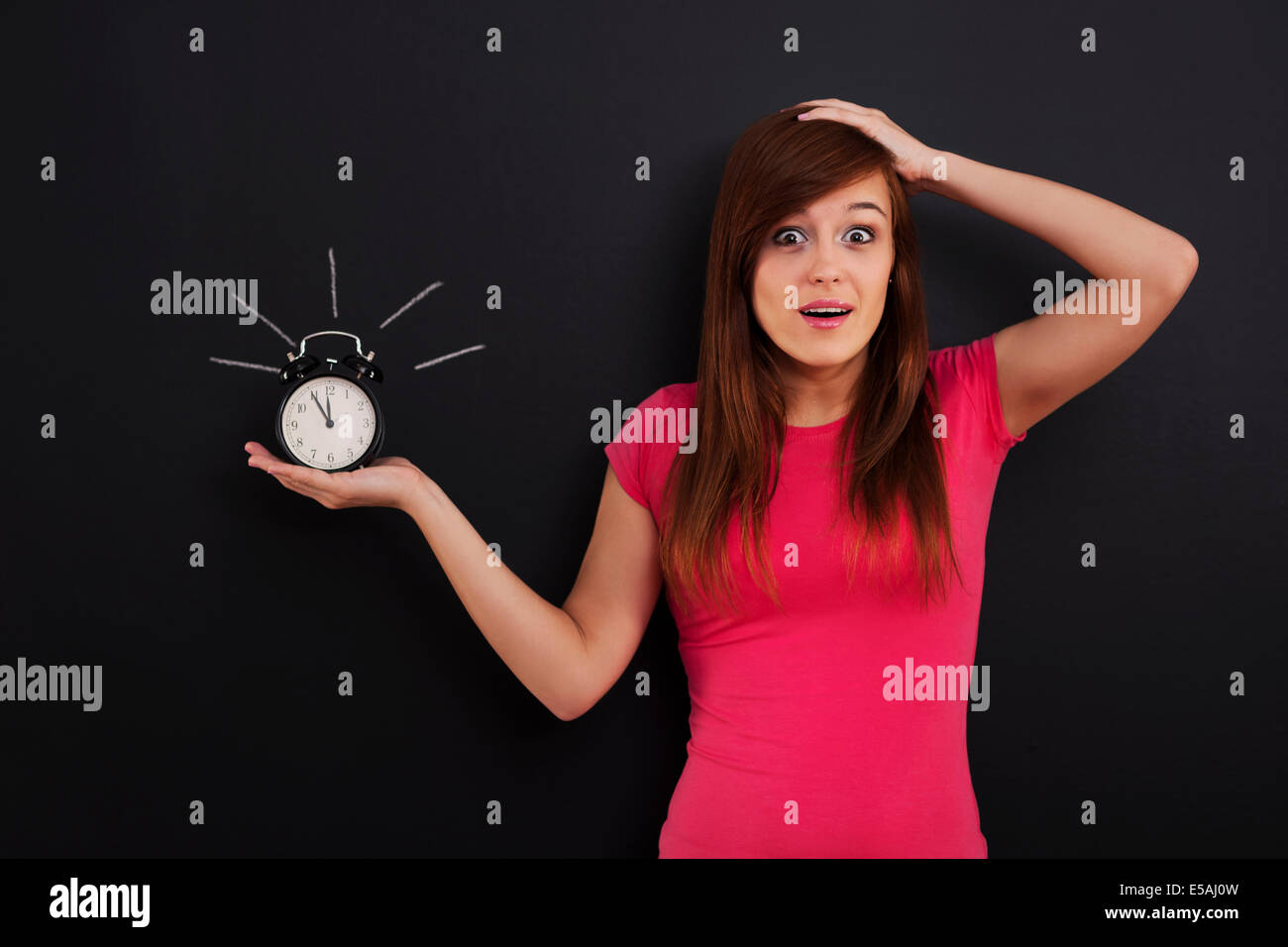 Alarm clock showing five minutes hi-res stock photography and images ...